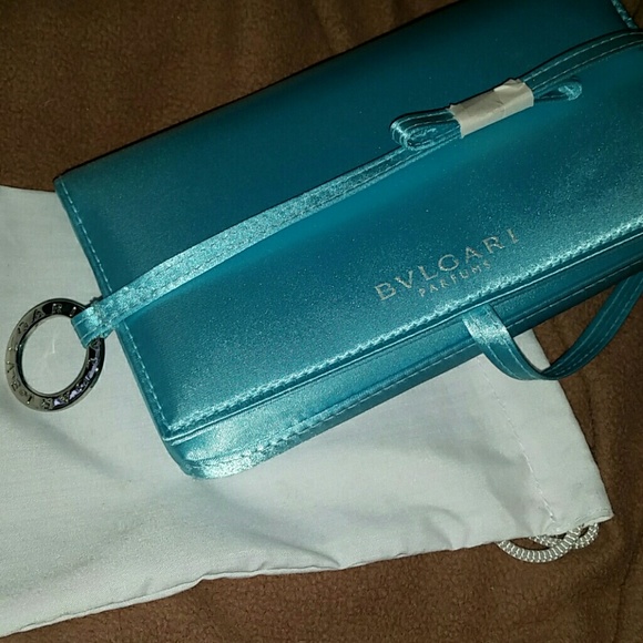 BVLGARI | Bags | Authentic New Bulgari Rare Vintage Blue Teal Silver ...